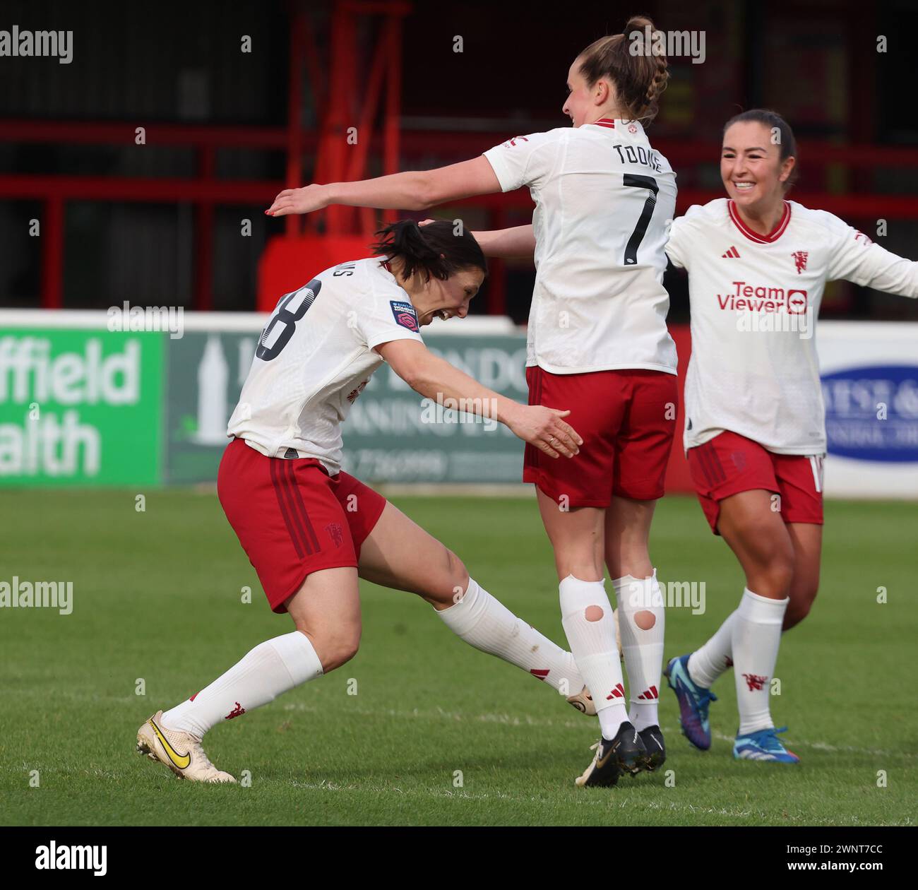 DAGENHAM, ENGLAND - MARCH 03: Rachel Williams of Manchester United ...