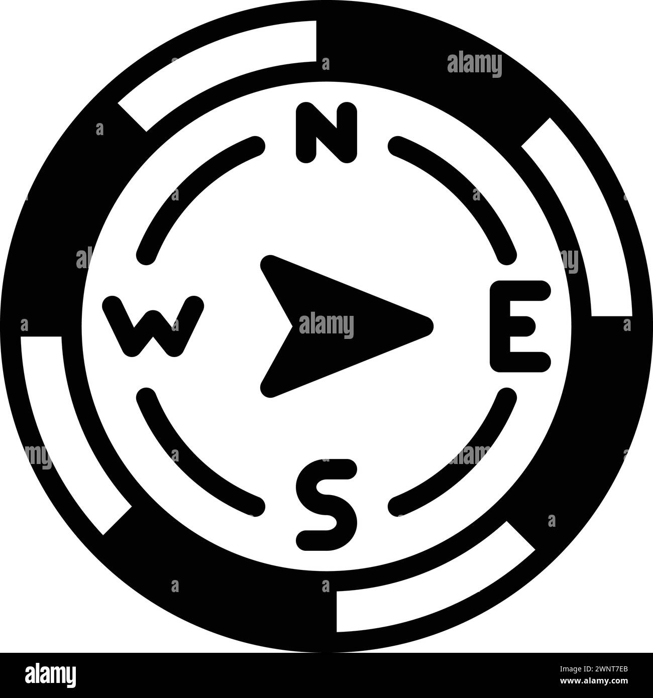 East compass hi-res stock photography and images - Alamy