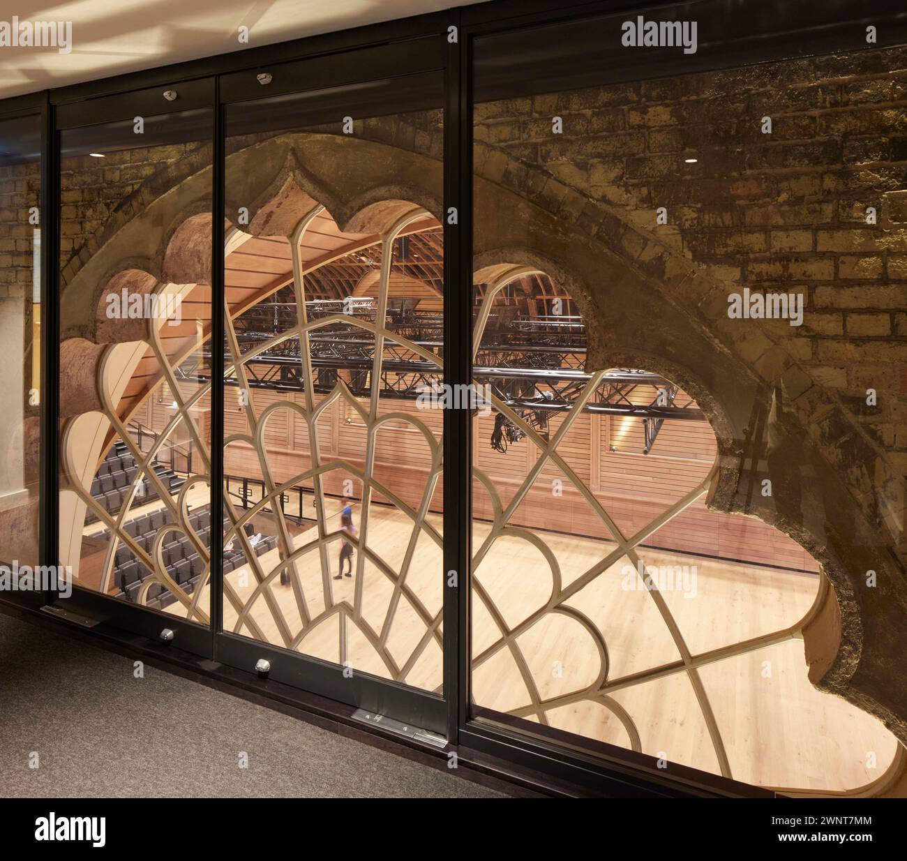 View from corridor into auditorium through ornate windows. Brighton ...