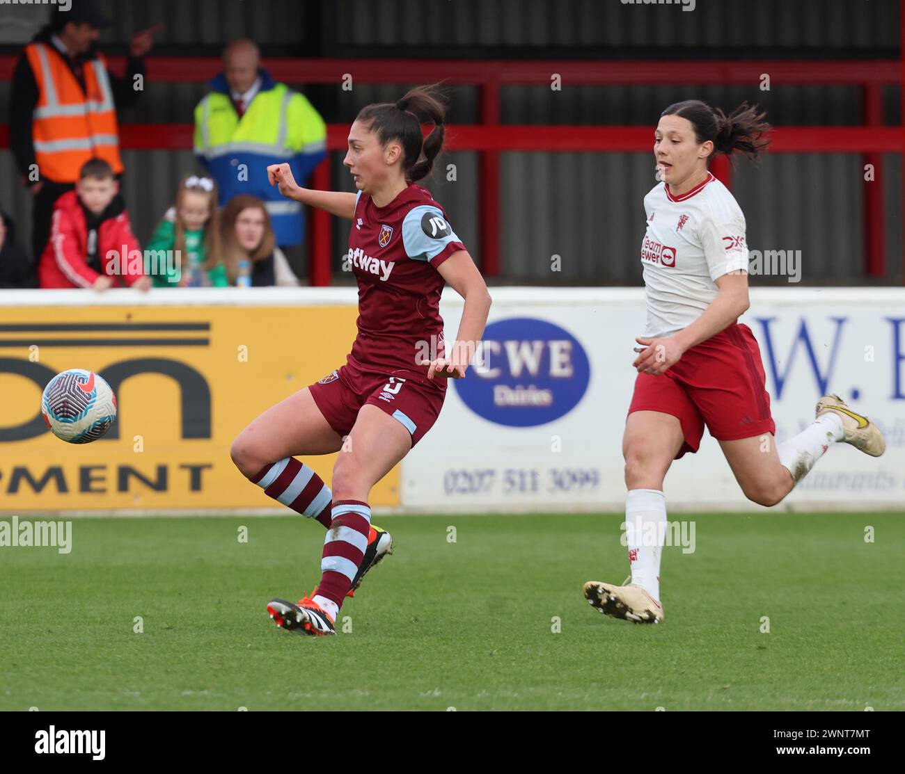 DAGENHAM, ENGLAND - MARCH 03: Amber Tysiak of West Ham United WFC and ...