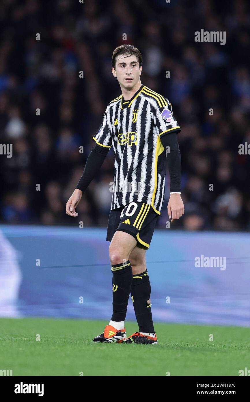 Juventus' Italian midfielder Fabio Miretti looks during the Serie A ...