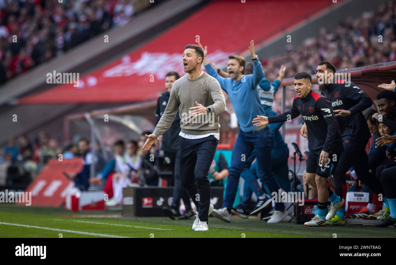 Cologne Germany. 03rd Mar 2024. Trainer Xabi Alonso (Leverkusen) 1. FC ...