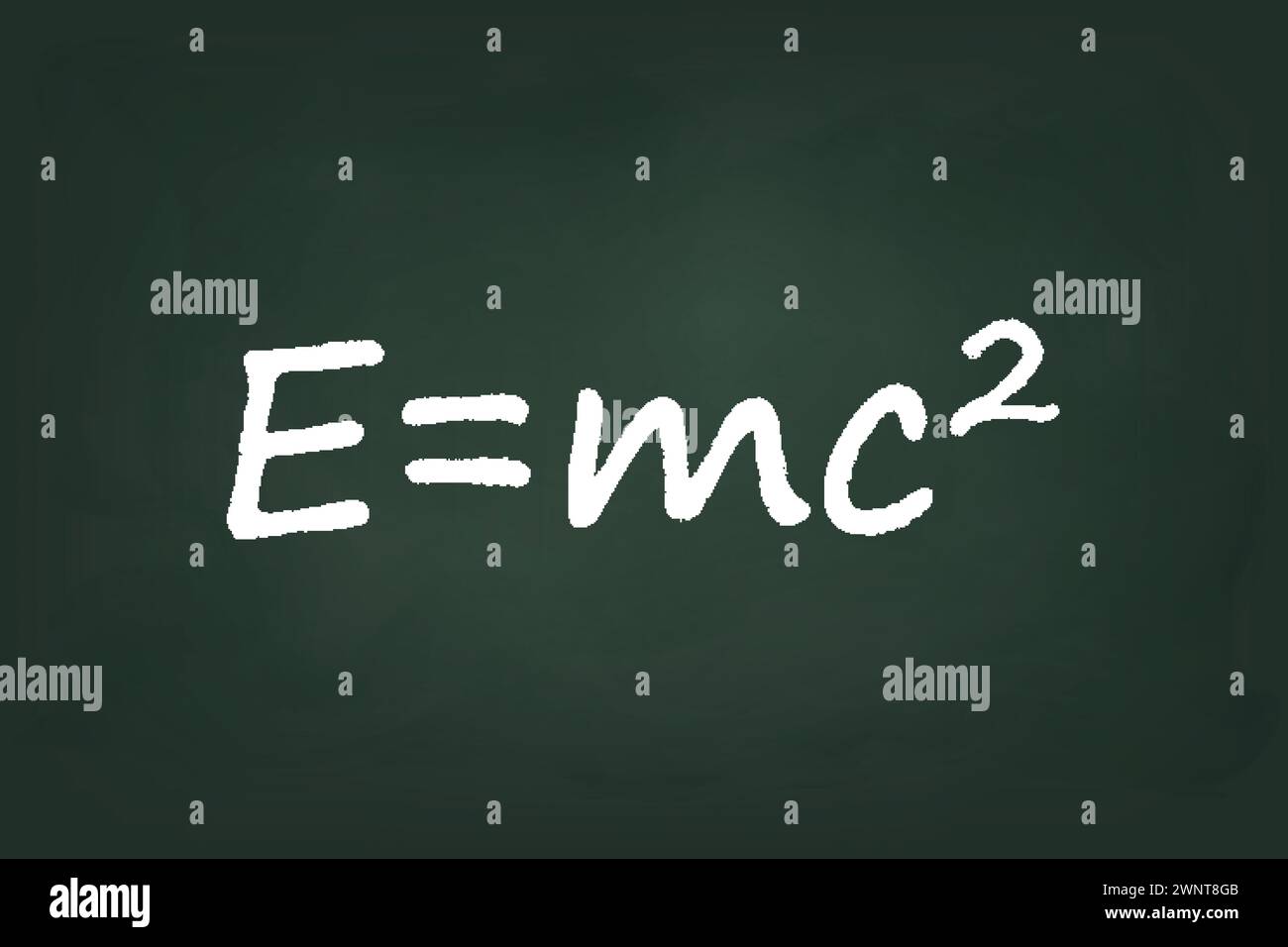 E=mc2 Equation on Chalkboard, Formula expressing the equivalence of ...