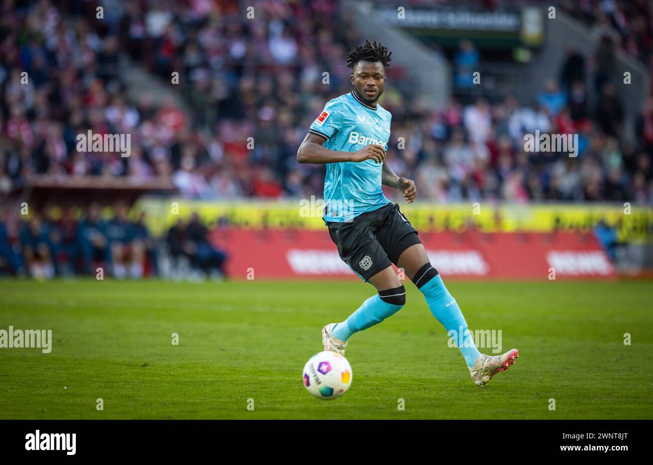 Cologne Germany. 03rd Mar 2024. Edmond Tapsoba (Leverkusen) 1. FC Köln ...