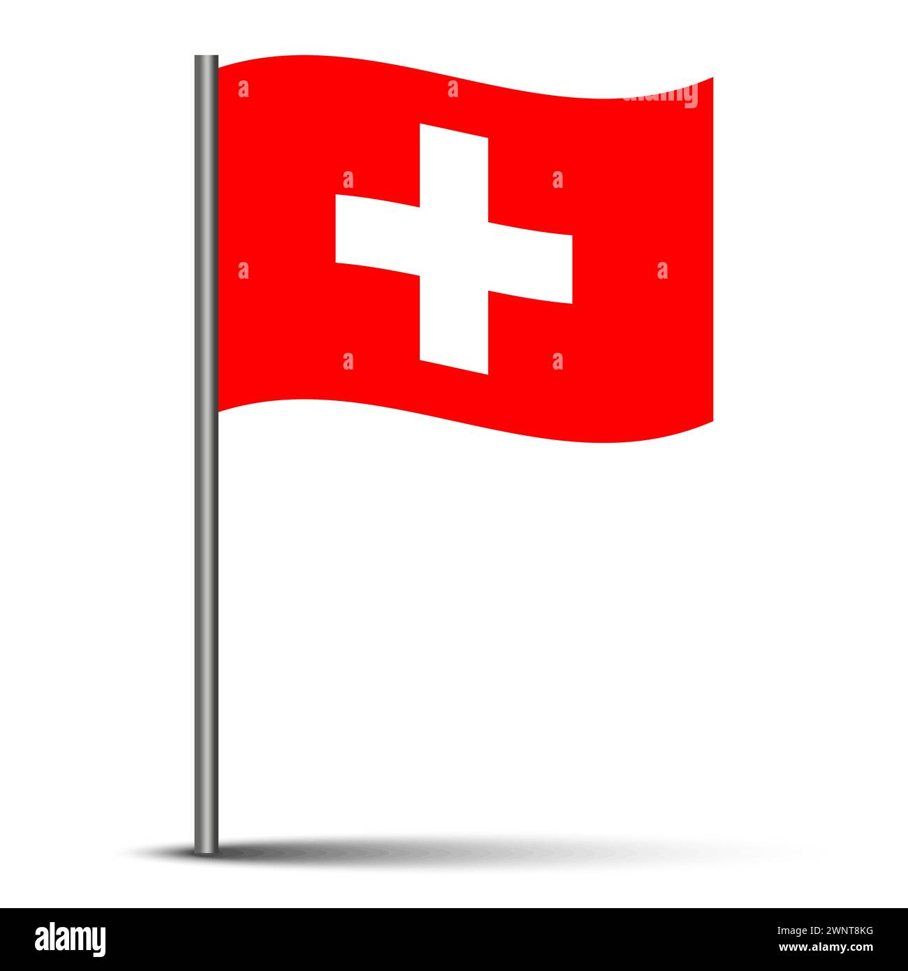Switzerland flag national logo. Switzerland symbol. Vector illustration ...
