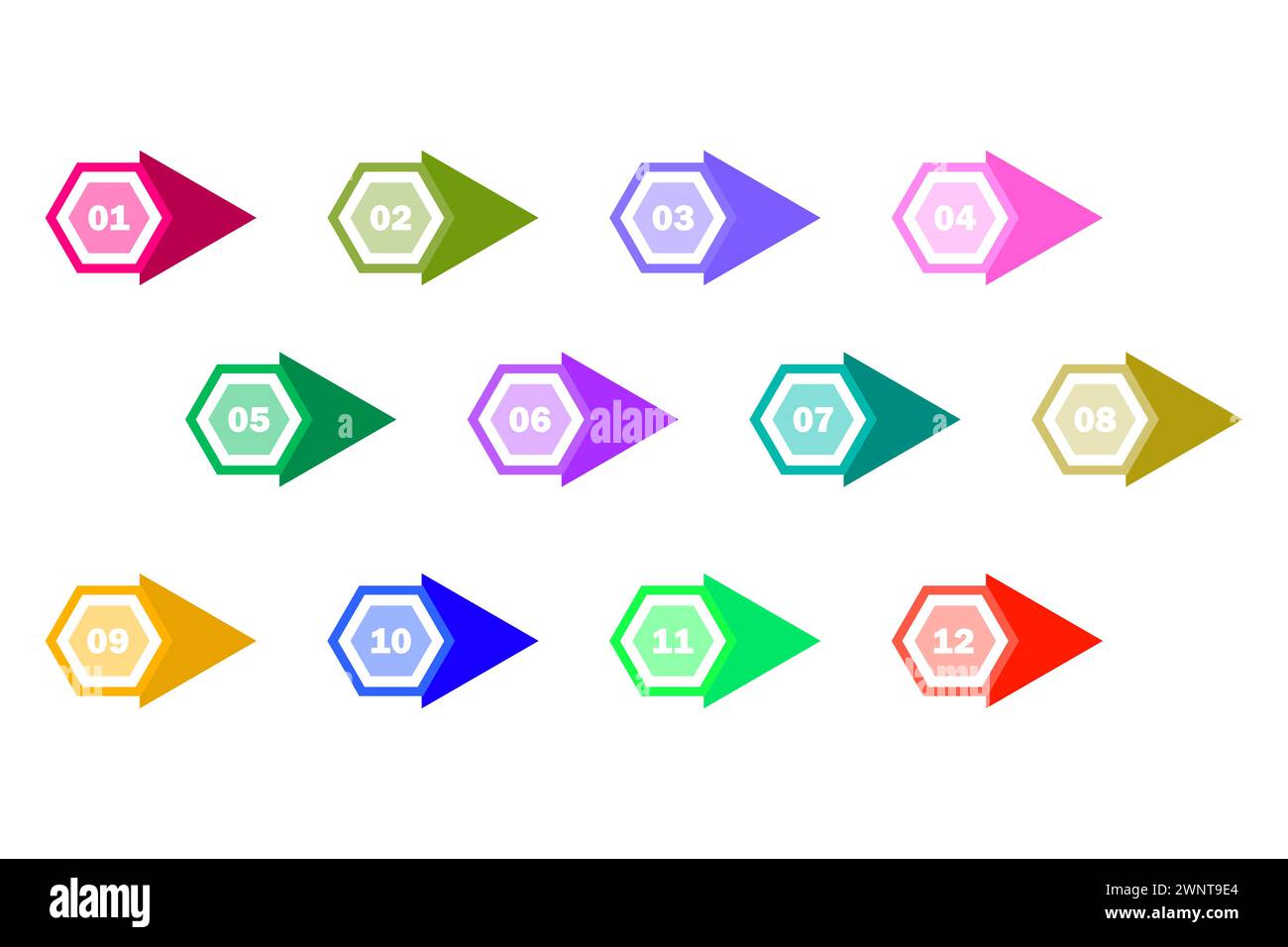 Direction number bullet points. Vector illustration. EPS 10. Stock ...