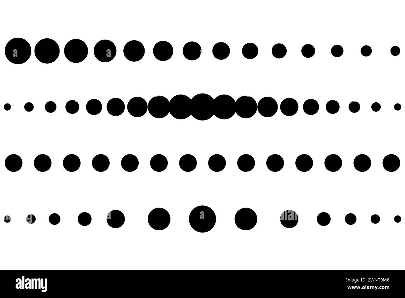 Collection of dividers. dotted lines. Vector illustration. EPS 10 ...