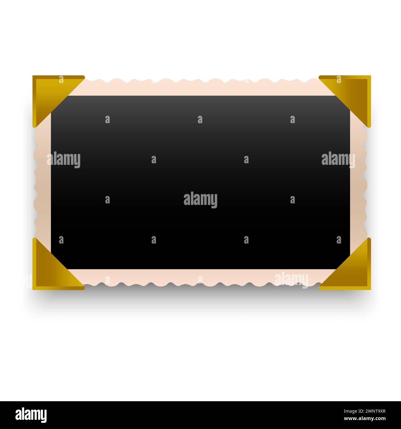 Vintage photo frame. Retro old paper picture frame template. EPS 10 ...