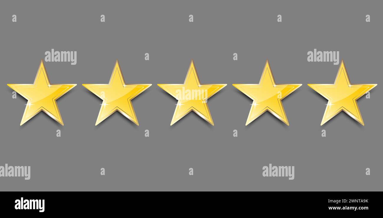 Five stars customer product rating. Vector illustration. EPS 10. stock ...