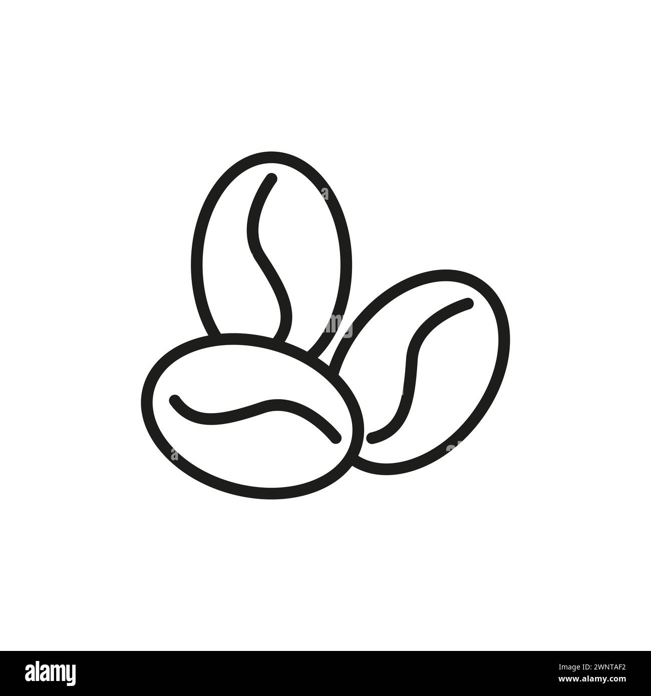 Coffee beans icon. Caffeine symbol. Vector illustration. EPS 10. Stock ...