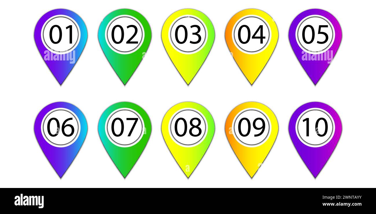 Collection of chart pins Cut Out Stock Images & Pictures - Alamy