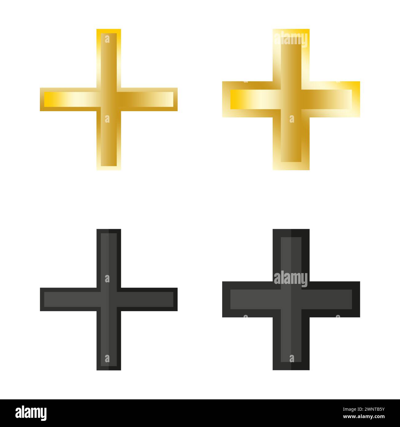 Gold plus vector vectors Stock Vector Images - Alamy