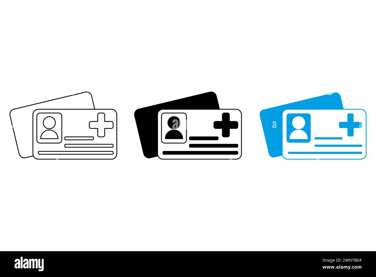 Medical Insurance cards icon. Pharmacy card icon. Health insurance card ...