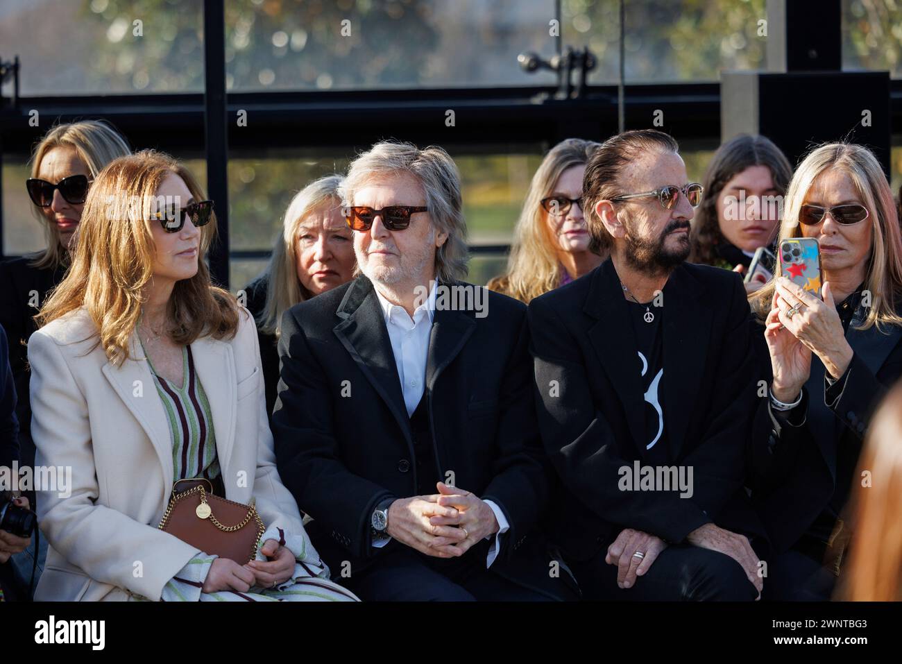 Nancy Shevell, from left, Paul McCartney, Ringo Starr and Barbara Bach ...