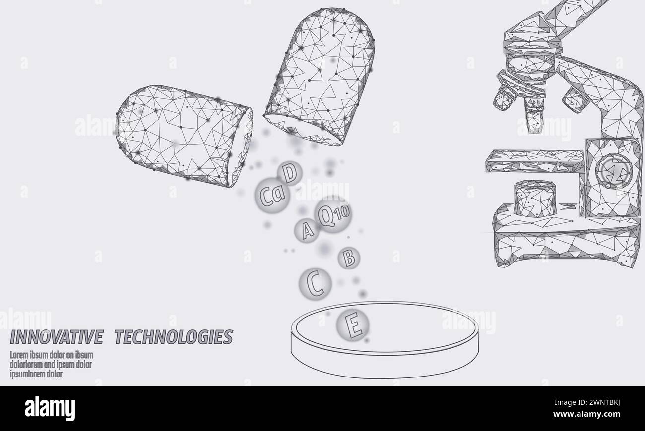 Multi vitamin complex low poly capsule. Health supplement skin care ...