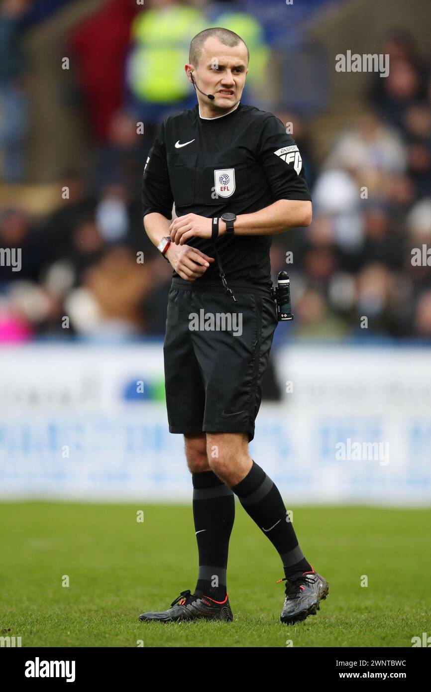 Referee Andrew Kitchen looks on during the Sky Bet Championship match ...