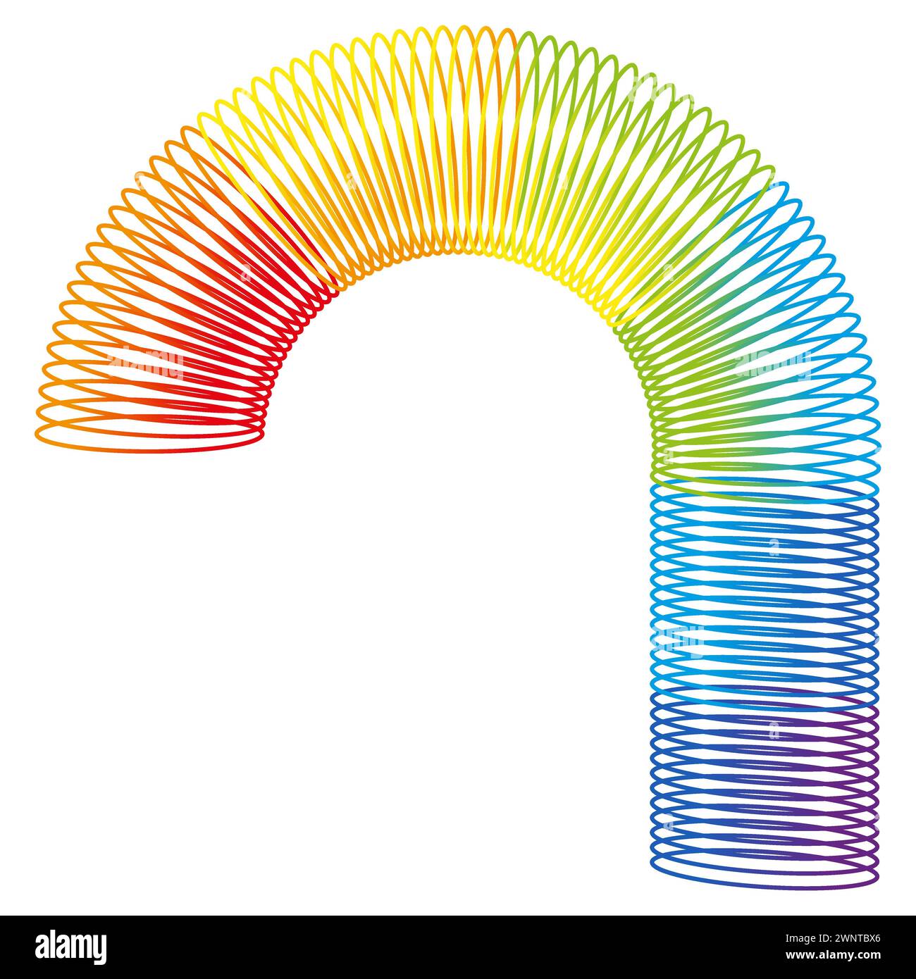 Plastic rainbow slinky Stock Vector Images - Alamy