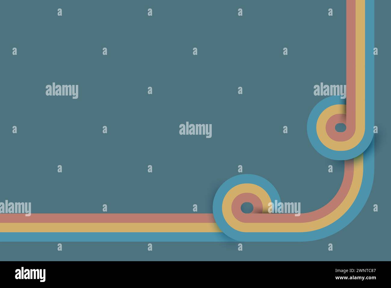 Simple retro background with rounded striped. Vector illustration. Eps ...