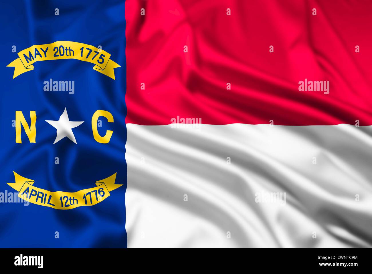 North carolina flag state america hi-res stock photography and images ...