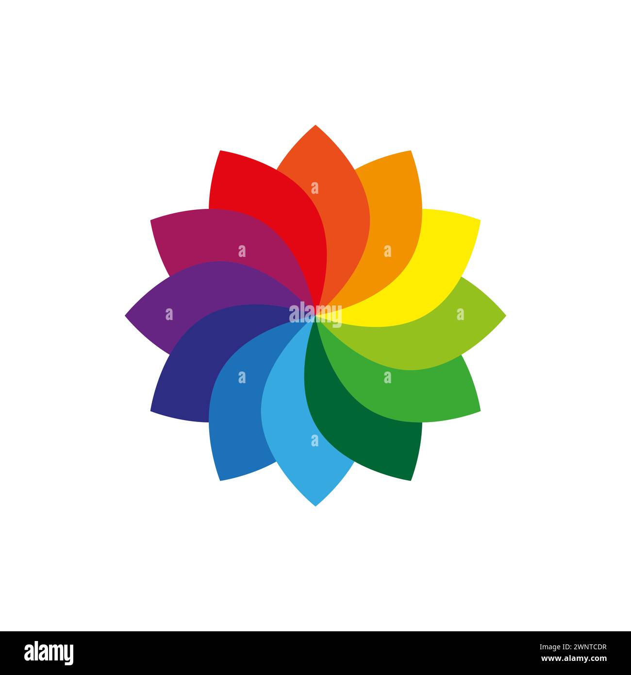 Beautiful lotus flower color wheel. Vector illustration. EPS 10. Stock ...
