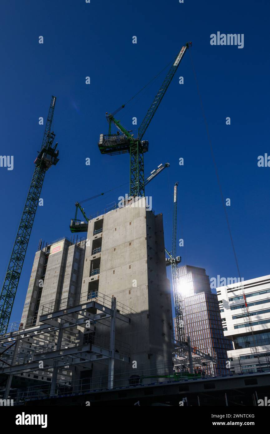 Tower cranes working on the redevelopment of Broadgate by Liverpool ...