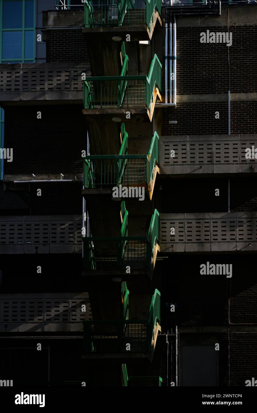 An exterior staircase at the Middlesex Street Housing Estate, City of ...