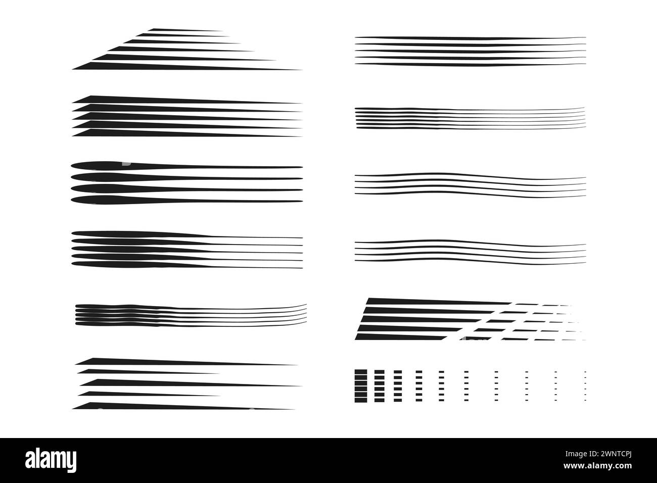 Hand drawn line border set and scribble design element. Vector ...