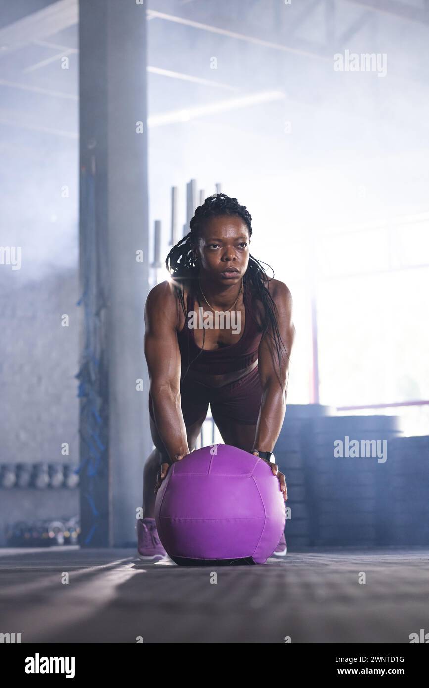 Woman engages in fitness workout hi-res stock photography and images ...