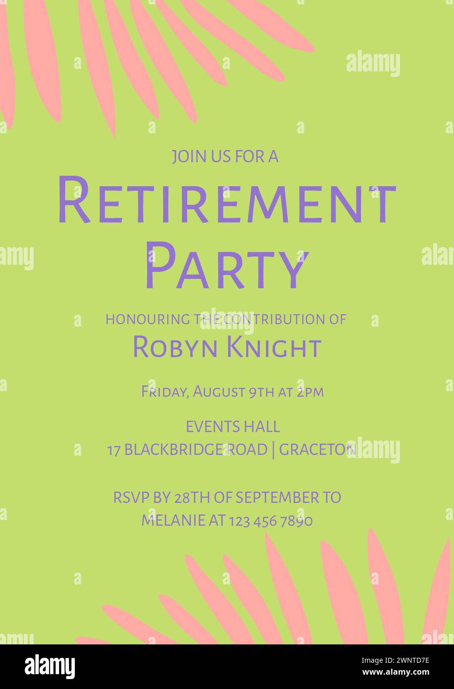 Retirement party invites hi-res stock photography and images - Alamy
