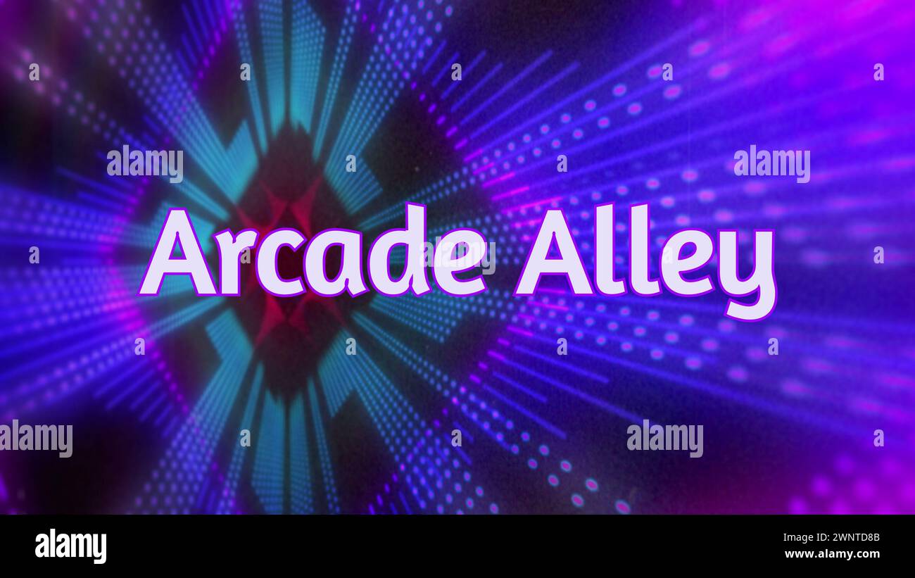 Dive into neon fun, Arcade Alley dazzles Stock Photo - Alamy