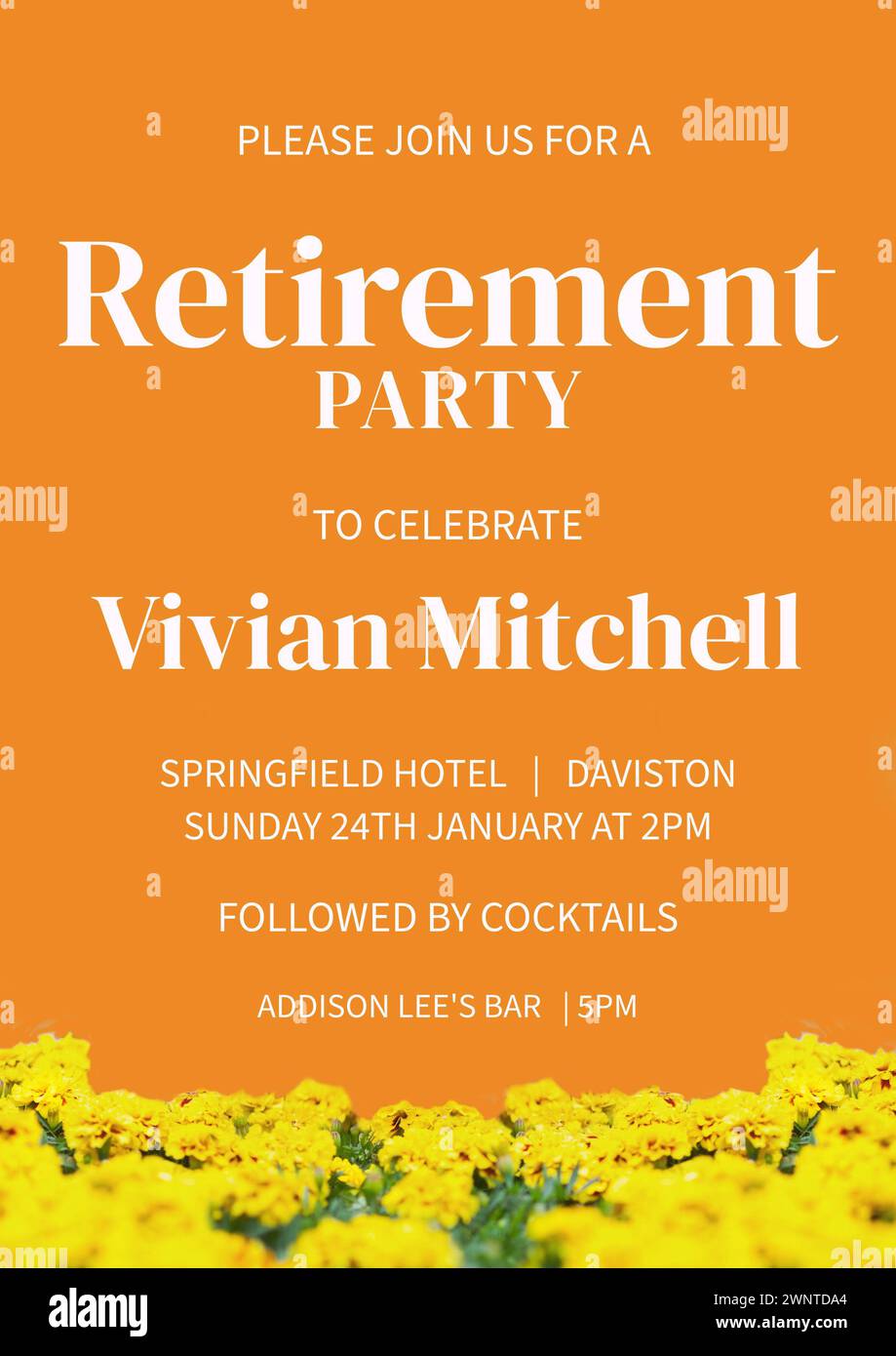 Retirement party invites hi-res stock photography and images - Alamy