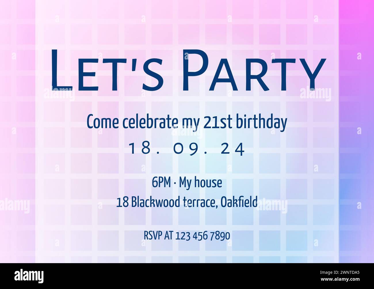 Celebration invitation, vibrant gradient background sets a joyful tone ...