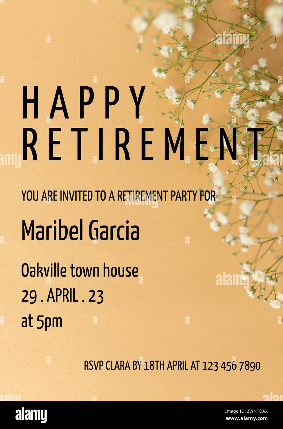 Retirement party invites hi-res stock photography and images - Alamy