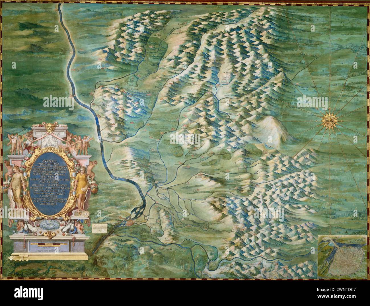 Antique world maps HQ – Map of Avignon and the Comtat Venaissin 1581 ...