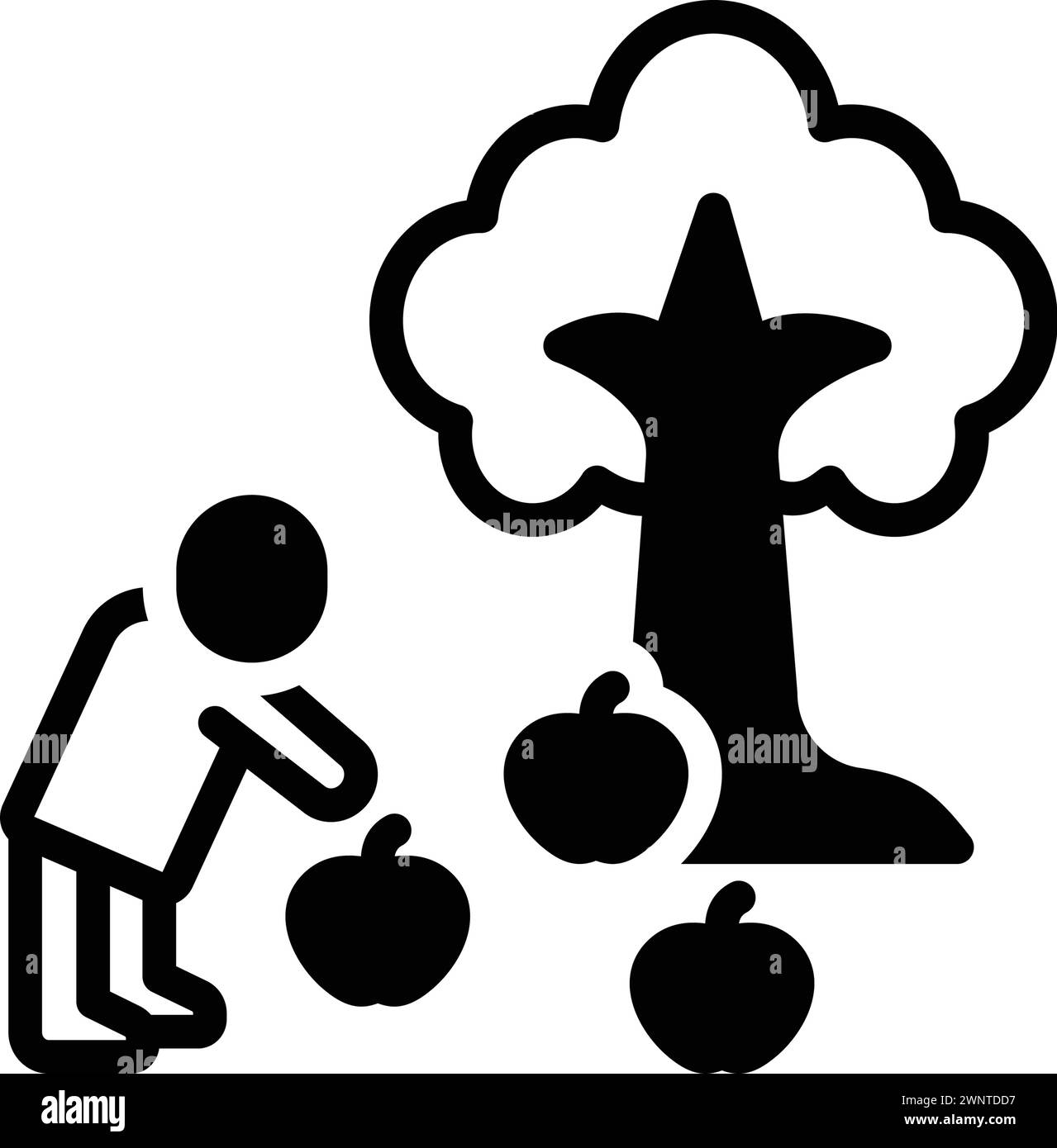 Pick fruit tree Stock Vector Images - Alamy