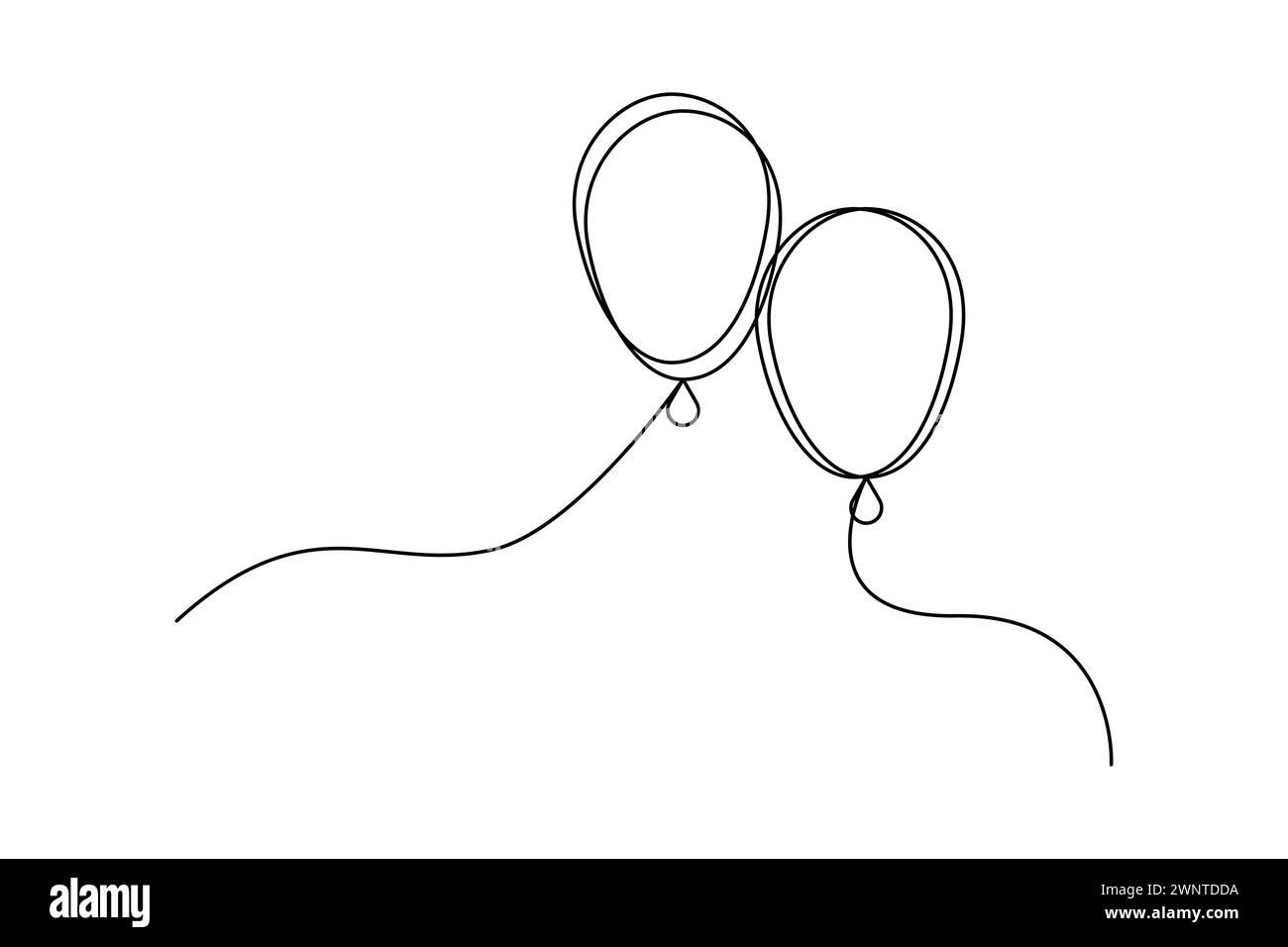 Balloon line art. Vector illustration. EPS 10. Stock image Stock Vector ...