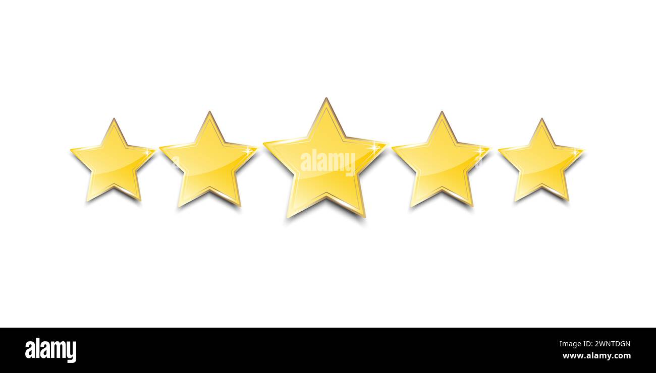 Five stars customer product rating. Vector illustration. EPS 10. stock ...