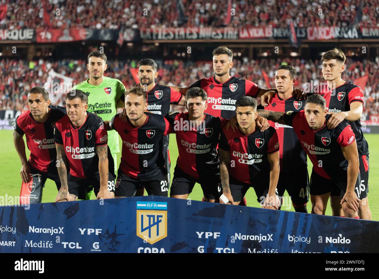 Rosario, Argentina. 3rd March, 2024. Newell's Old Boys team before the ...
