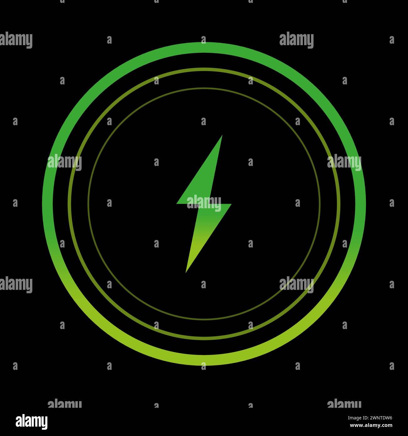Wireless charger logo. Wireless charger sign with lightning and waves ...