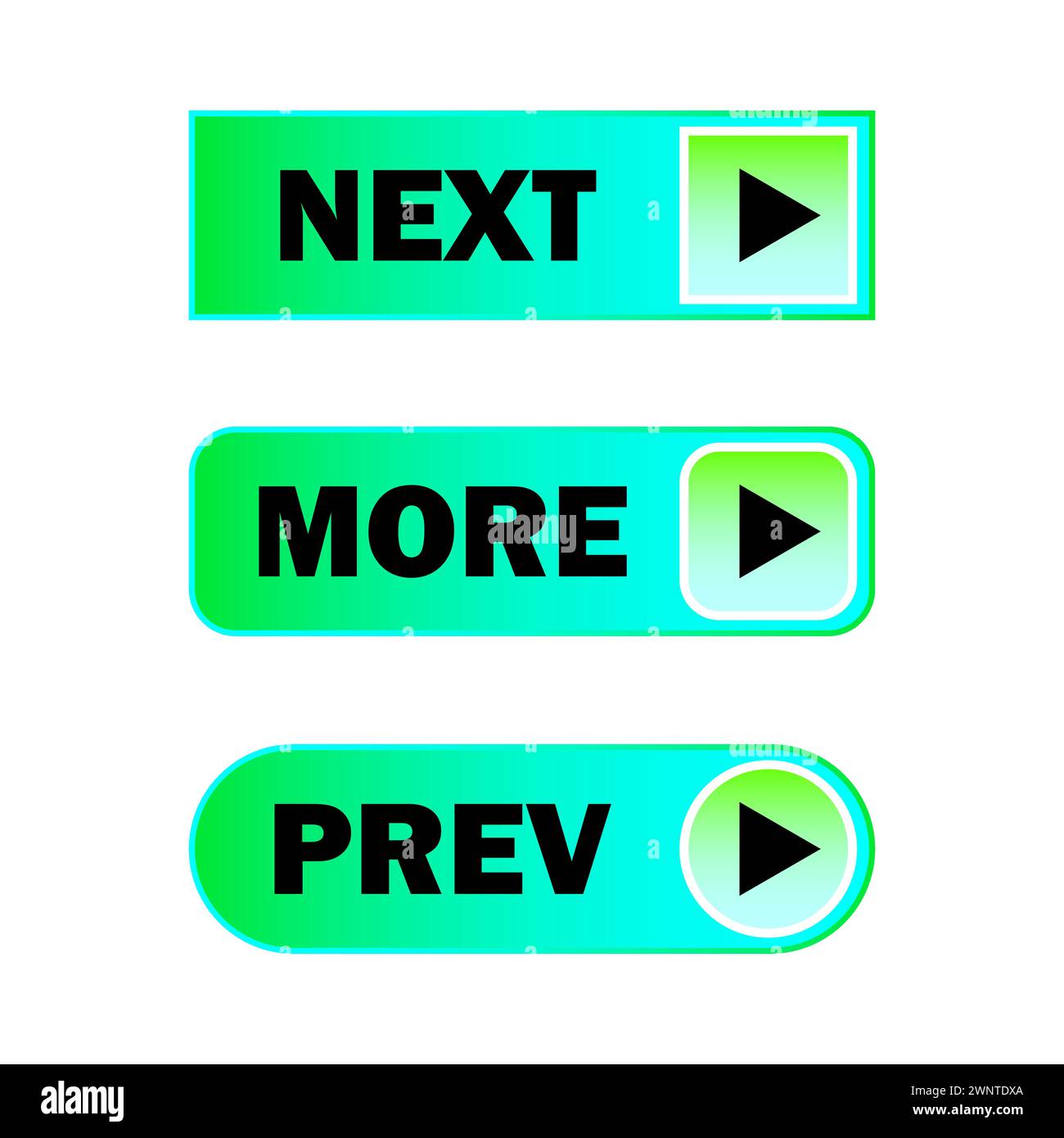 Previous, more, next button set. Vector illustration. EPS 10. stock image Stock Vector Image ...