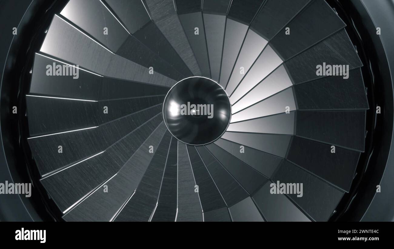 Aviation concept. Aircraft turbine. Jet engine. 3d illustration Stock ...