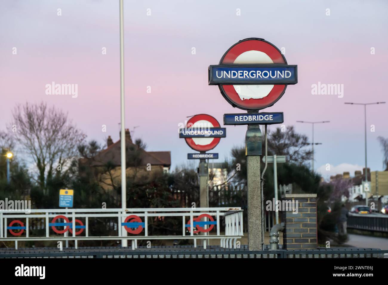 Transport for London Underground signs, station Redbridge, TFL Stock ...