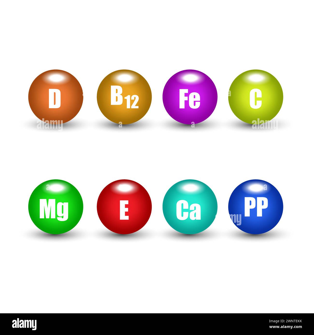 vitamins colorfull balls. Vector illustration. EPS 10. stock image ...