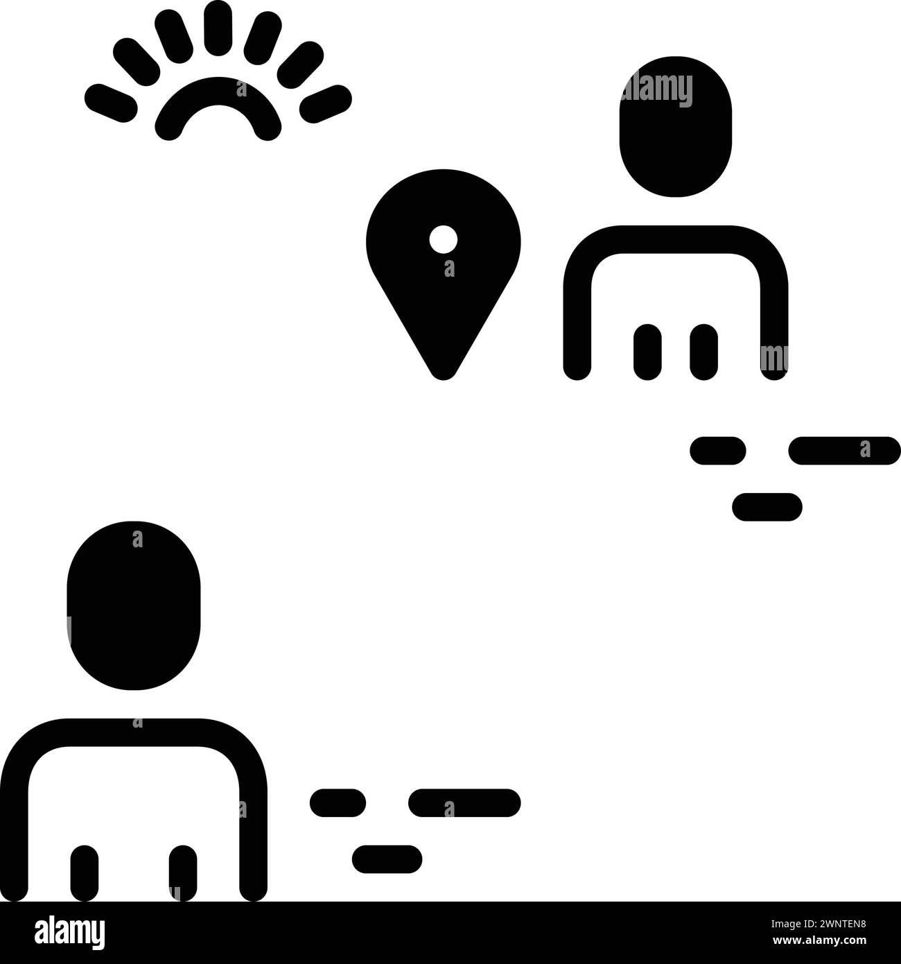 Far away silhouette Stock Vector Images - Alamy