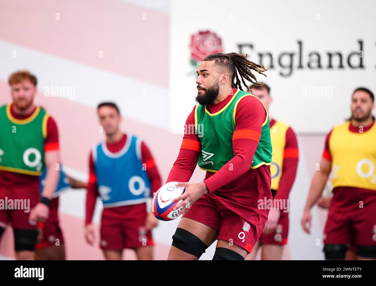 England's Chandler Cunningham-South during a training session at ...