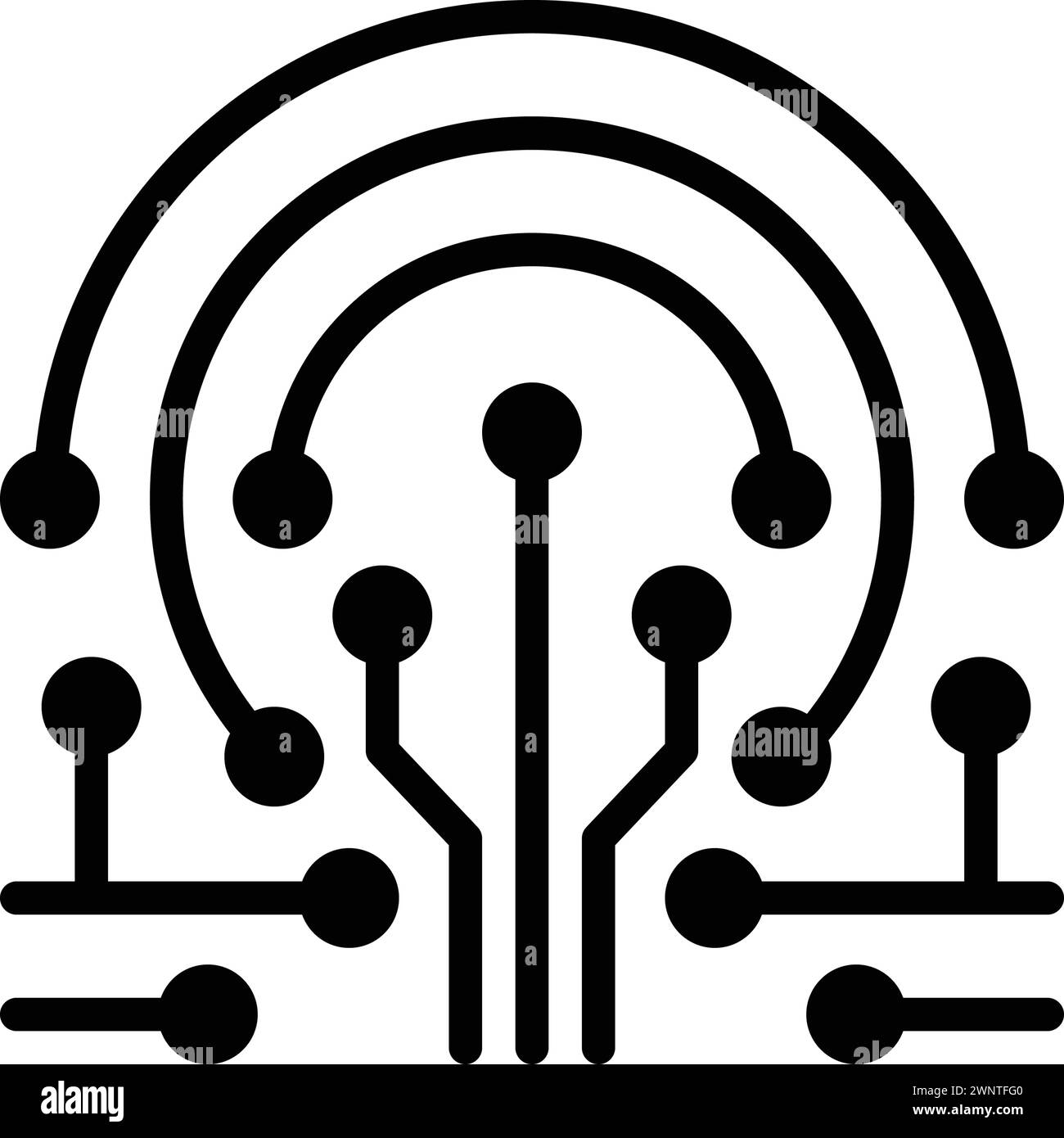 Circuit board icon Black and White Stock Photos & Images - Alamy