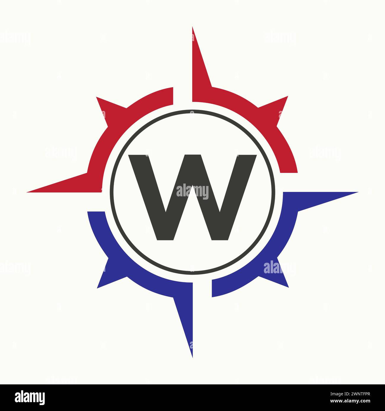 W travel logo Stock Vector Images - Alamy