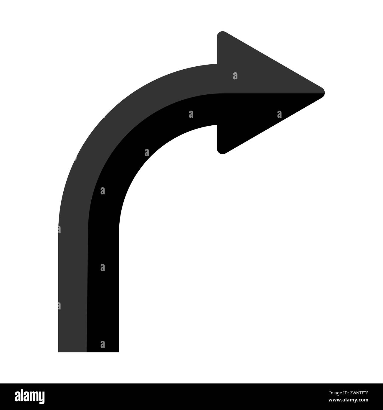 Arrow angle turning to right icon. Vector illustration. EPS 10. stock ...