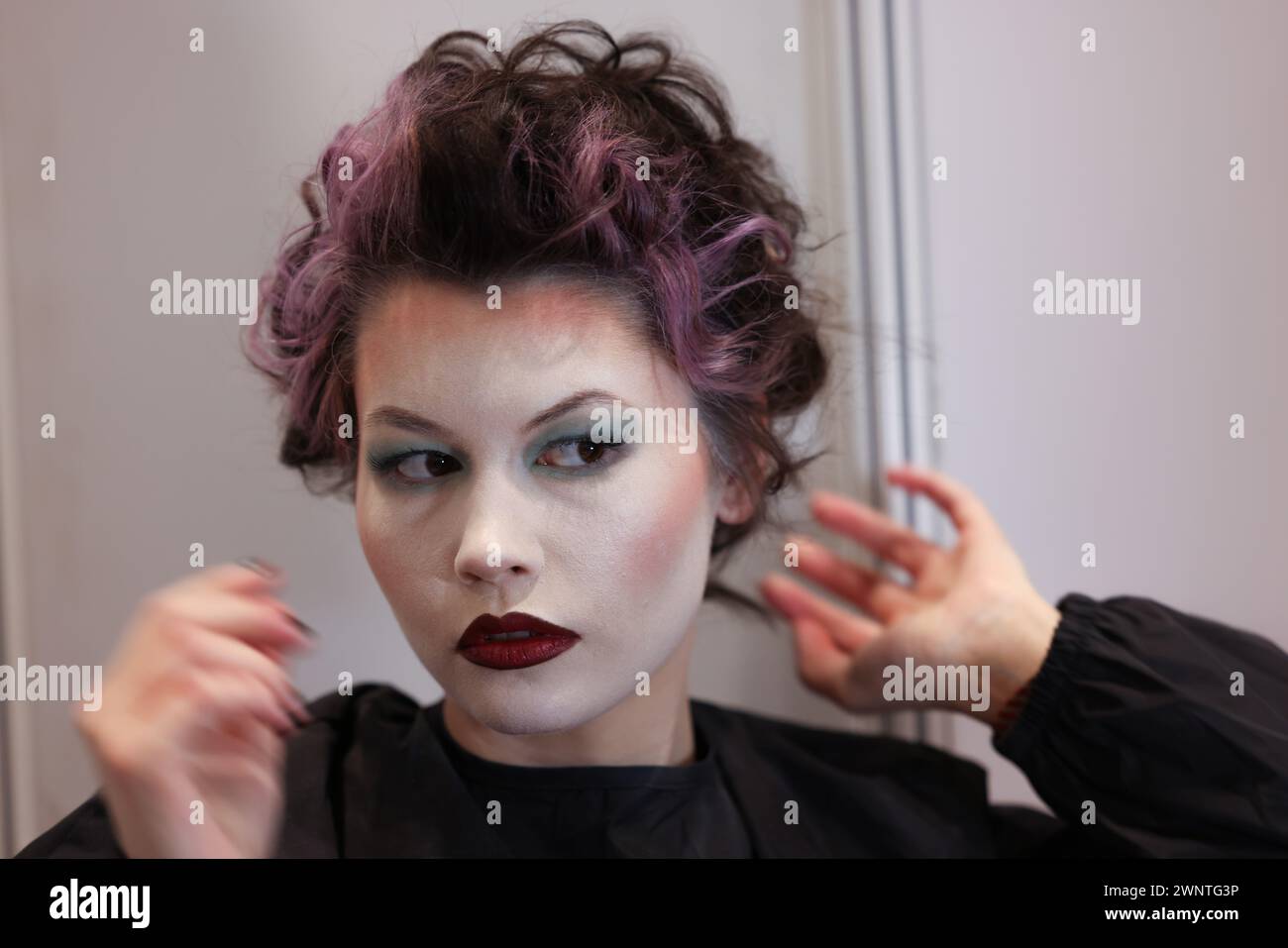 London Excel 4 March 2024 College Students competing for face make up ...