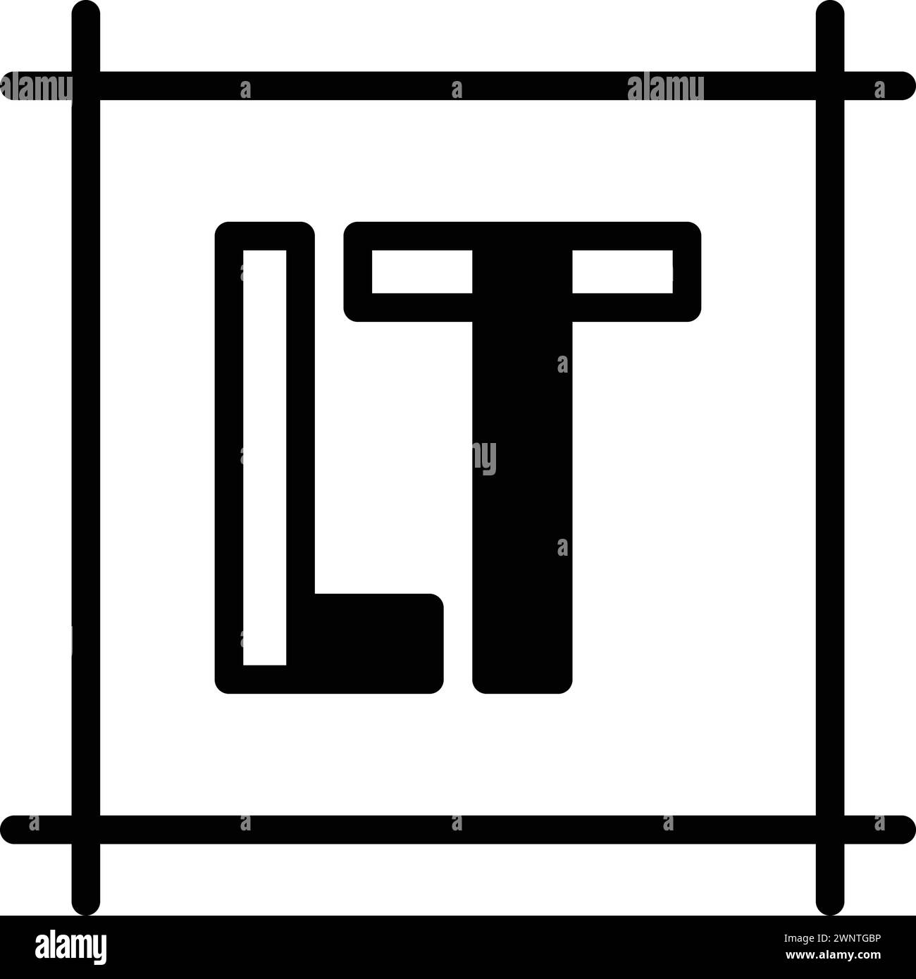 Icon for lt,monogram Stock Vector Image & Art - Alamy